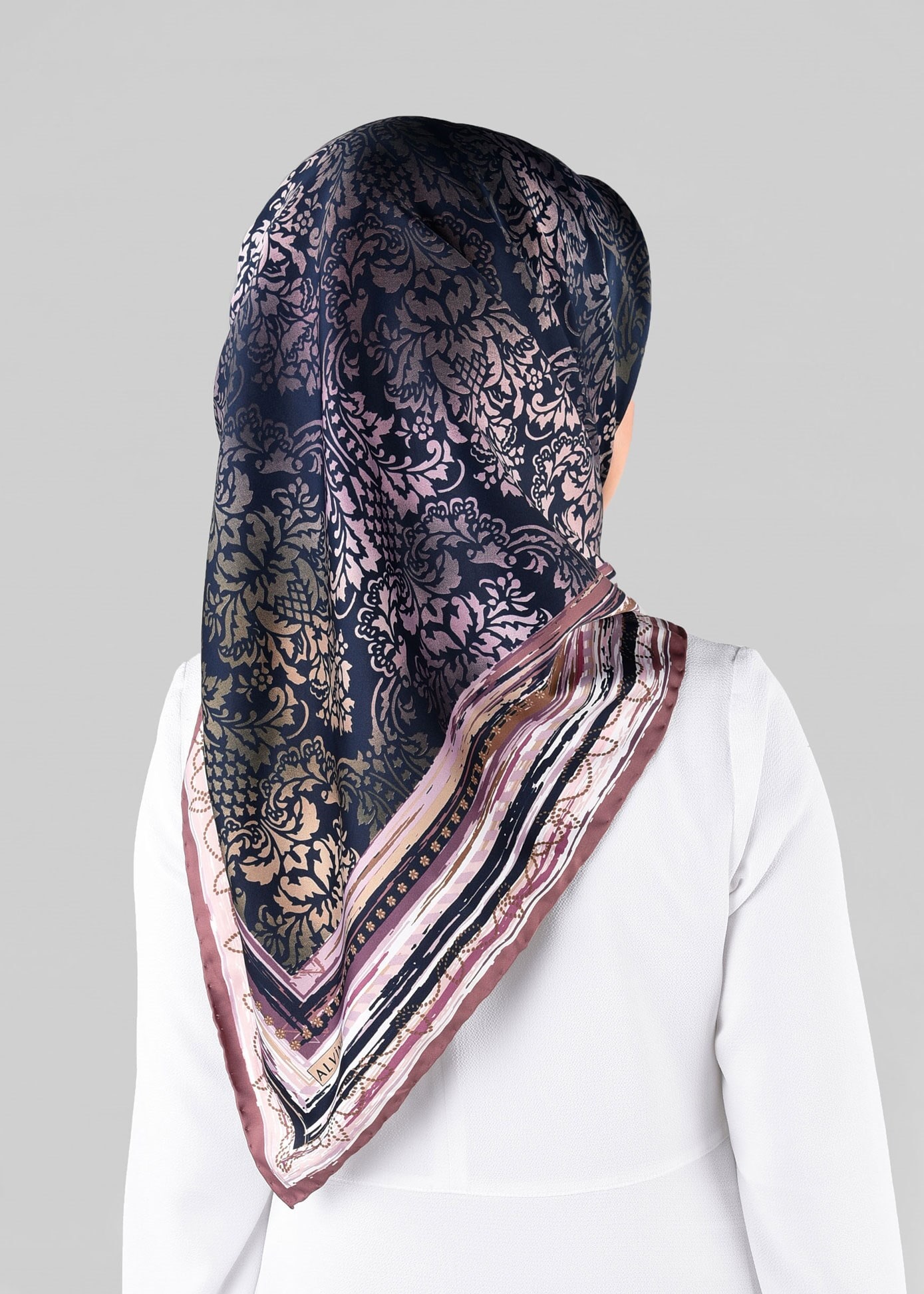 POWDER 10063-1 ALVİNA DESENLİ EŞARP Modest Hijab Clothing | ALVİNA