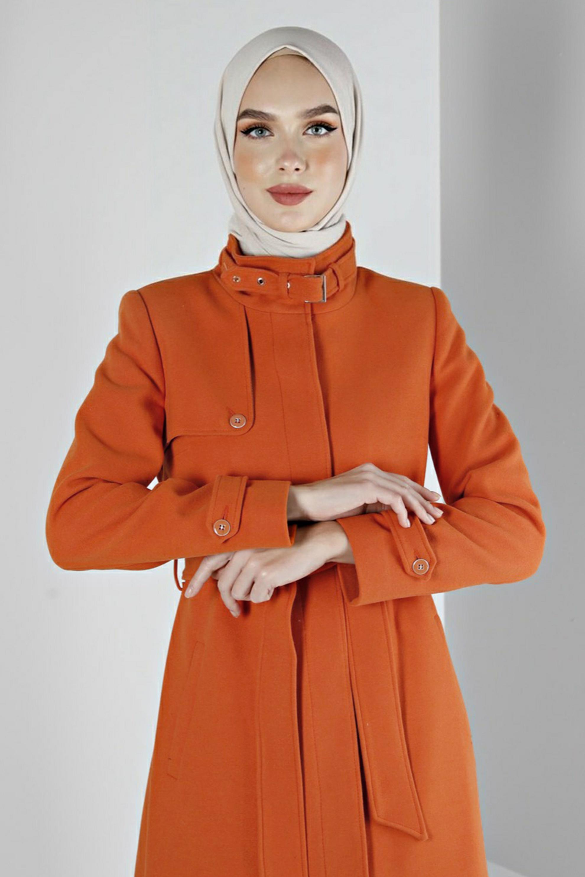 YAKASI KEMER DETAYLI KABAN | ALVİNA